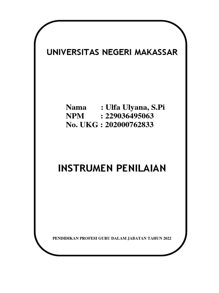 Instrumen Penilaian | PDF