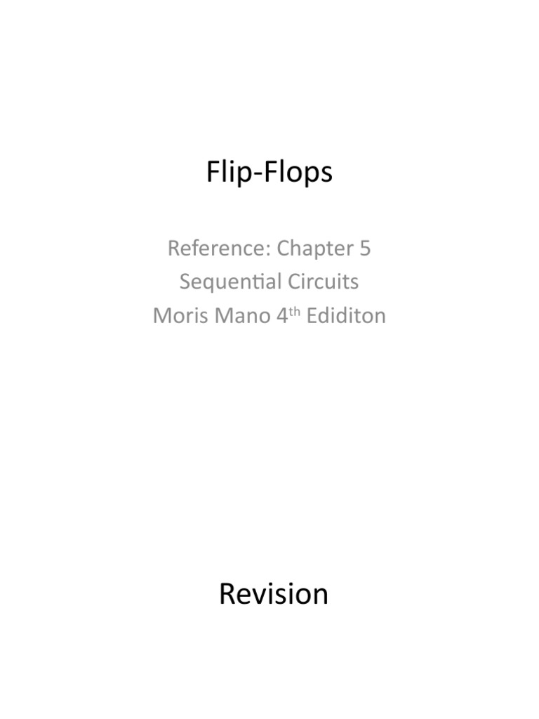 Lecture 19 - FlipFlops II | PDF | Information And Communications Technology | Electronics