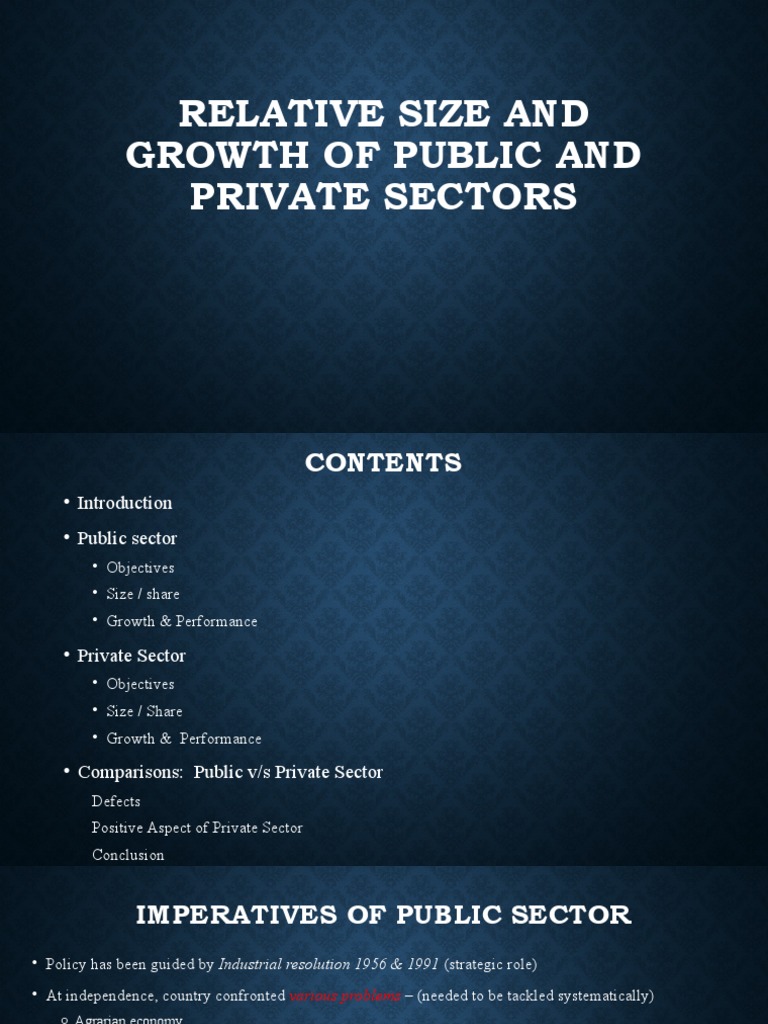 Relative Growth of Public & Private Sectors | PDF | Economic Growth ...