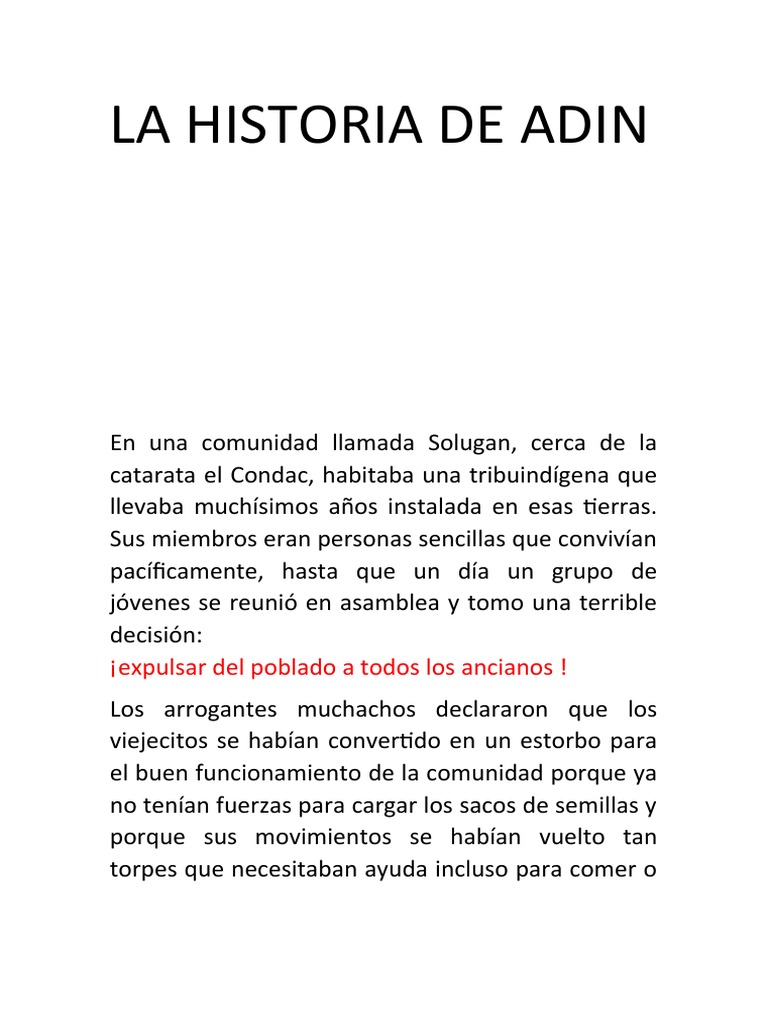 La Historia de Adin | PDF