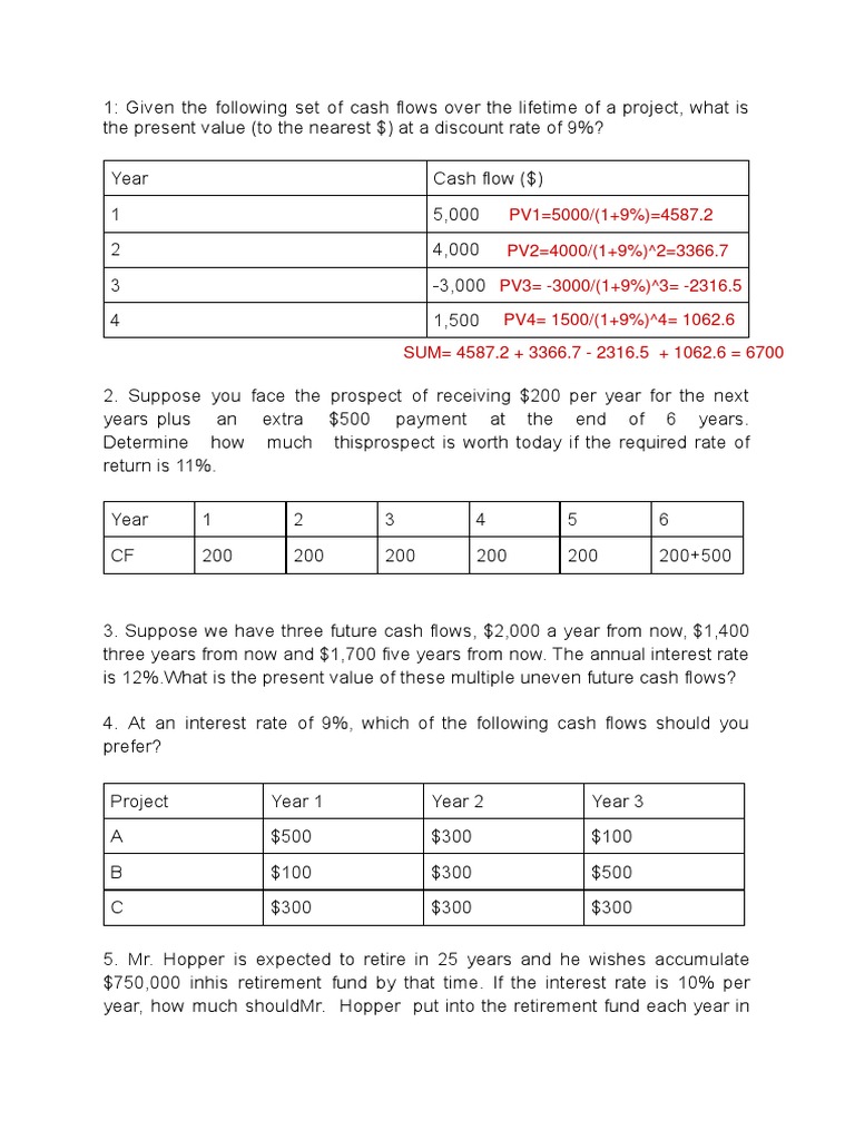 PV2 4000/ (1+9%) 2 3366.7 PV3 - 3000/ (1+9%) 3 - 2316.5 | PDF