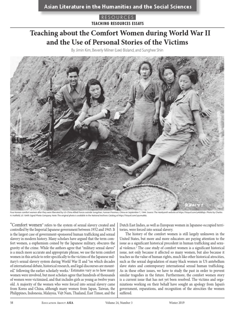 Teaching About The Comfort Women During World War II and The Use of ...