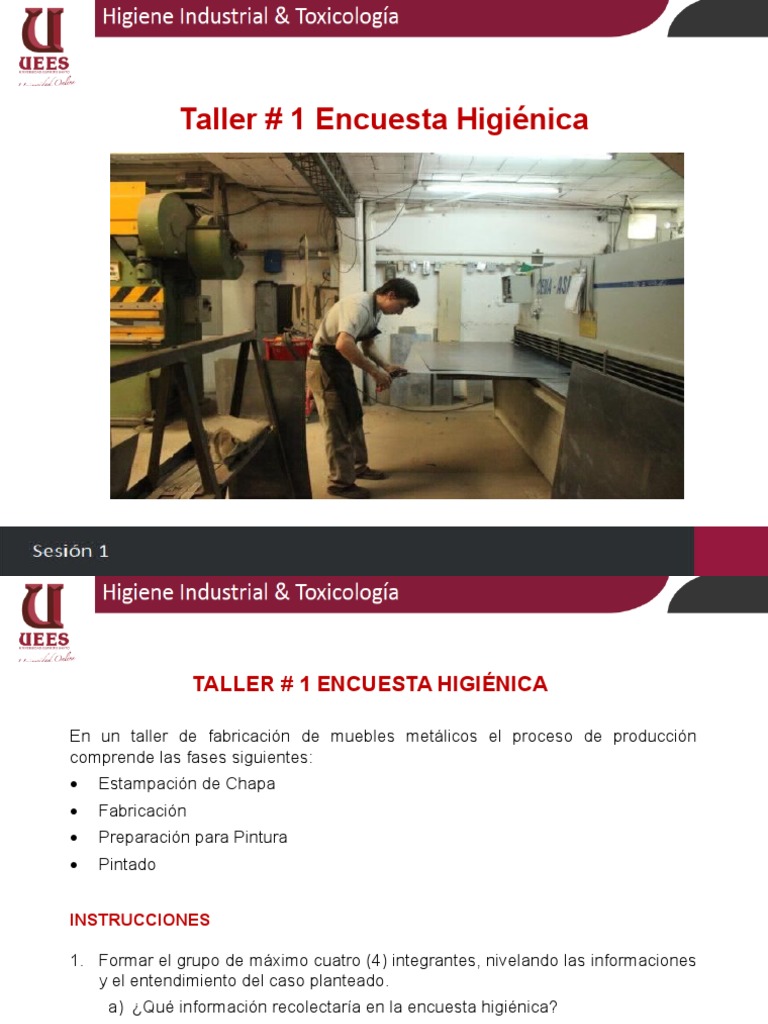 Taller 01 Encuesta Higiénica Uees 2022 | PDF