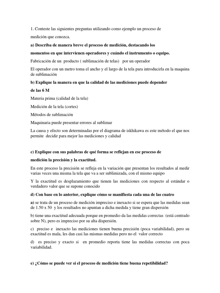 Calidad de Las Mediciones | PDF