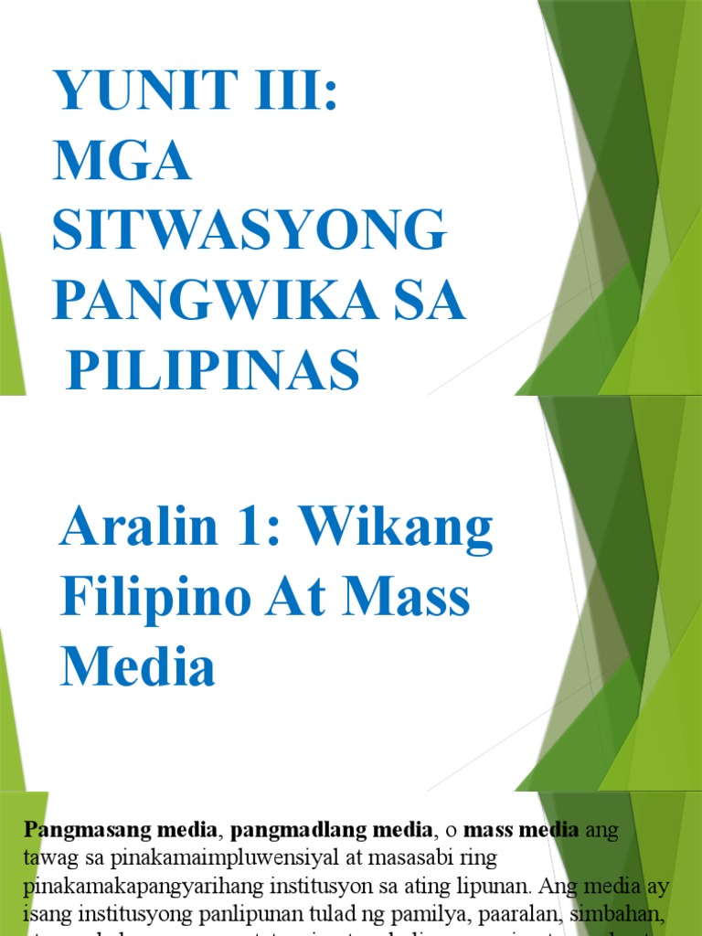 Filipino Group 3 Presentation | PDF