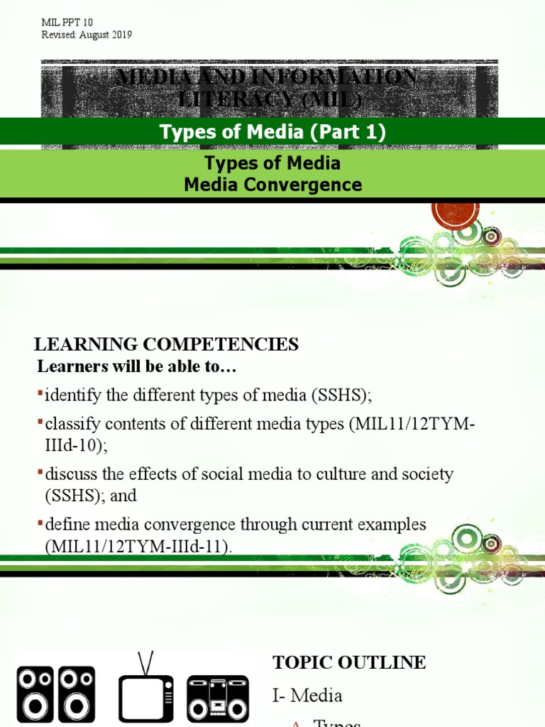 3.MIL 4. Types of Media (Part 1) - Types of Media and Media Convergence ...
