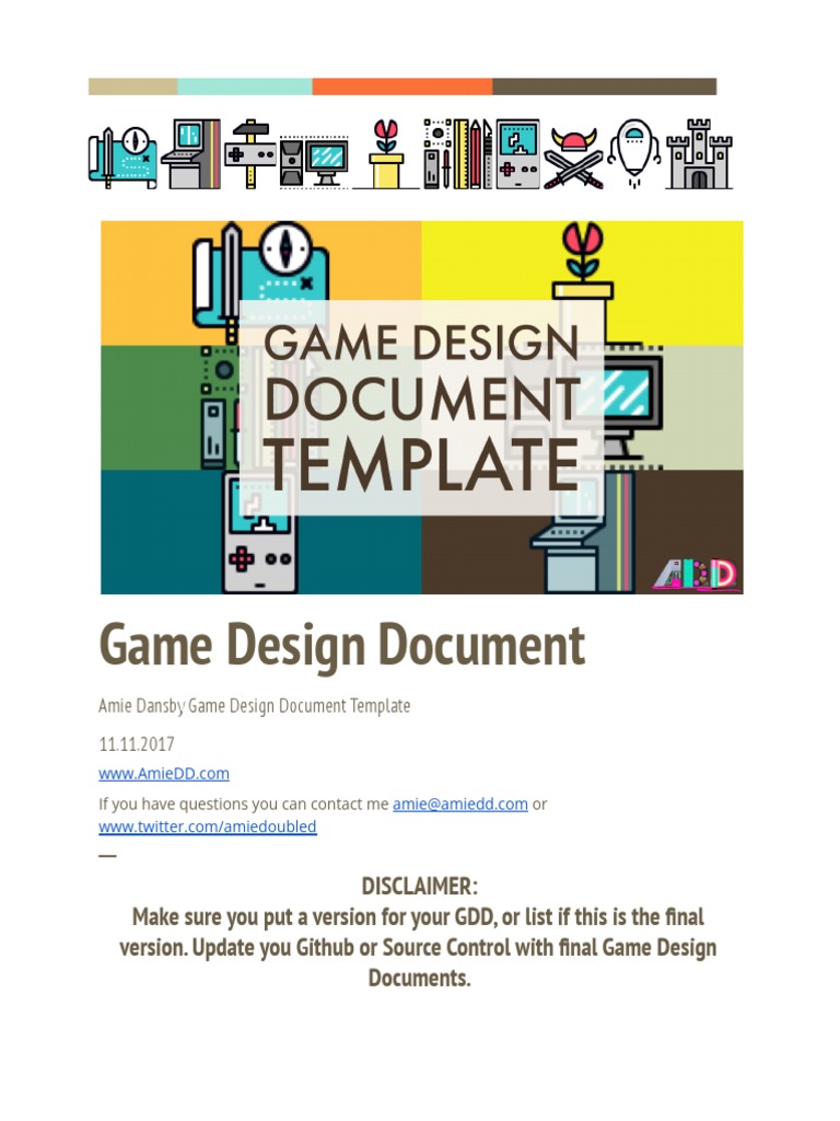 Game Design Document Template | PDF | Artificial Intelligence ...