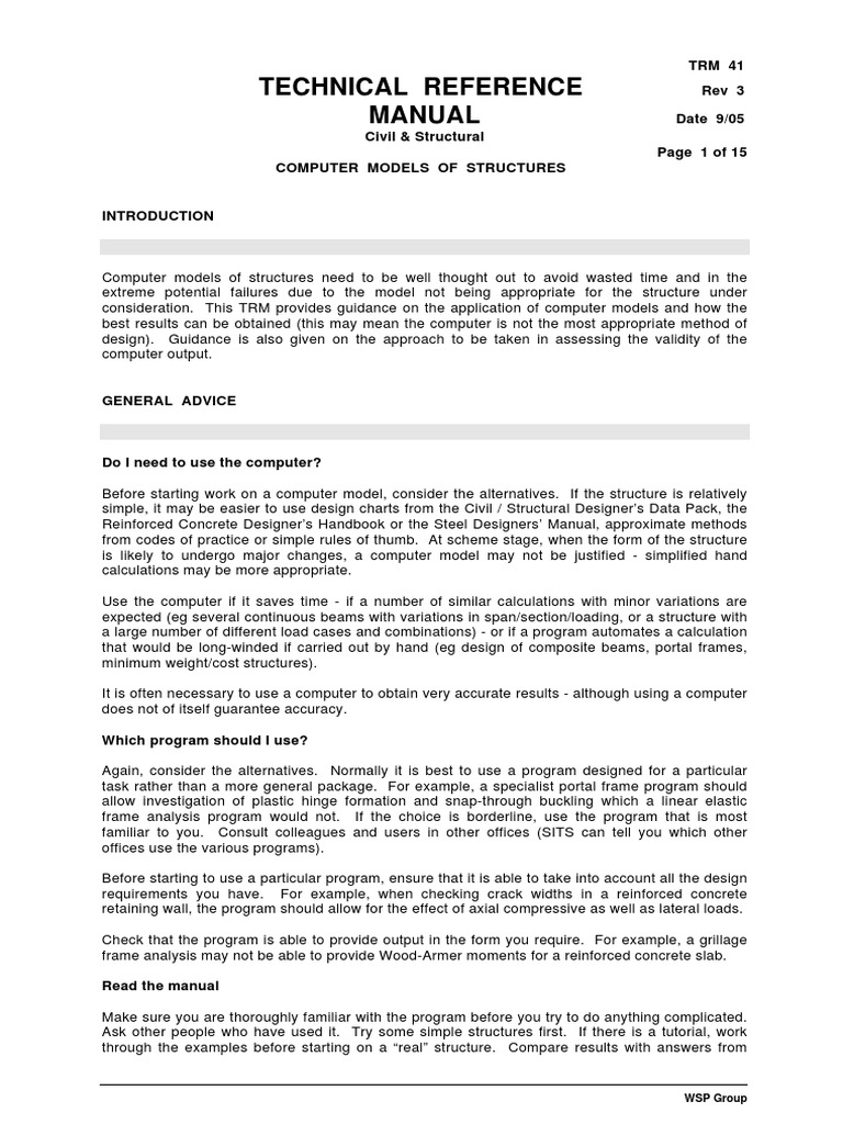 TRM Computer Models | Download Free PDF | Bending | Beam (Structure)