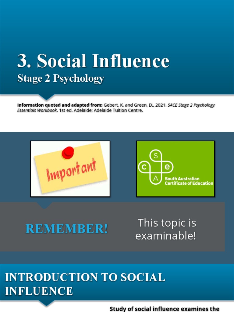 Social Influence Part 1 | PDF | Obedience (Human Behavior) | Conformity