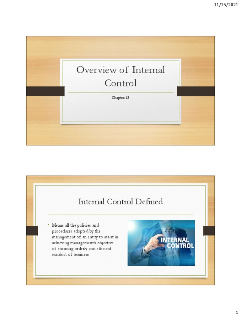 Overview of Internal Control | PDF | Internal Control | Business