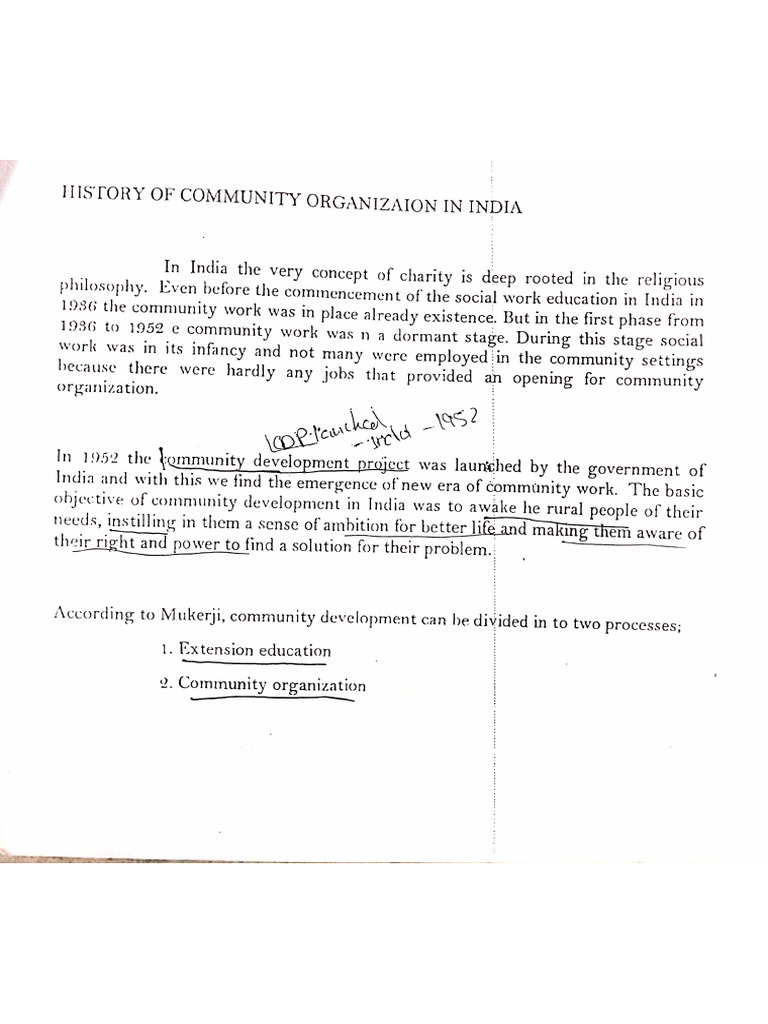History of Community Organization | PDF