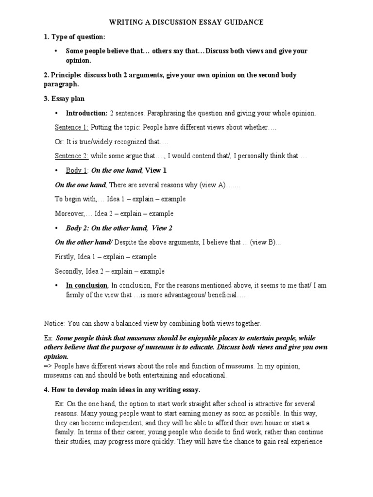 Discussion Essay Writing Guide | PDF | Essays | Reason