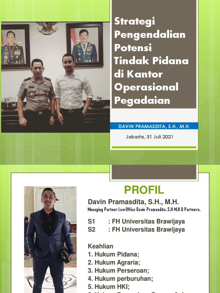 DAVIN PRAMASDITA - Strategi Pengendalian Potensi Tindak Pidana Di Kantor Operasional Pegadaian | PDF