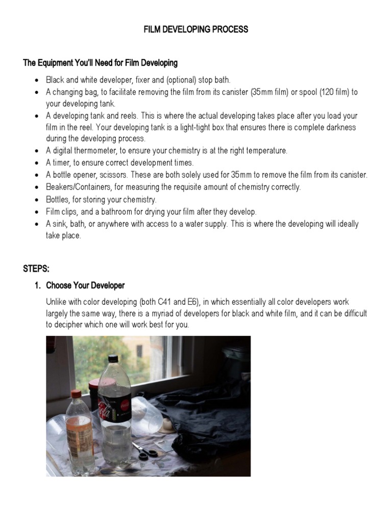 Film Developing Process | PDF | Water | Chemistry