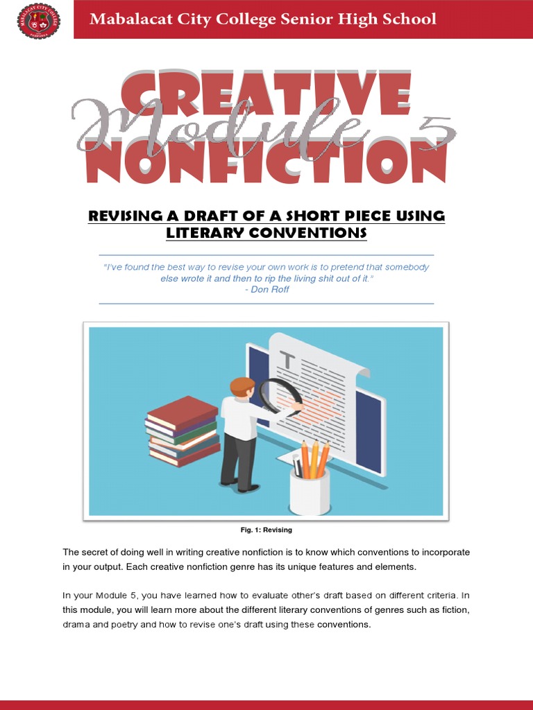 Revising Creative Nonfiction Drafts | PDF | Poetry | Proofreading
