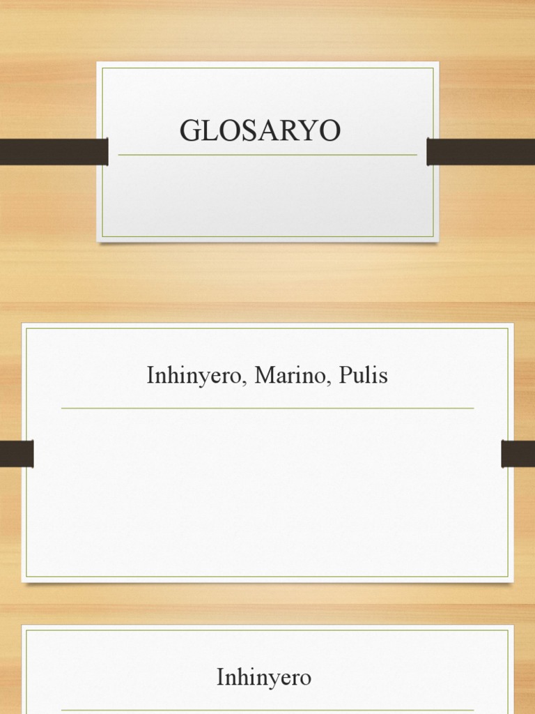 Glosaryo (Individual Na Gawain) | PDF