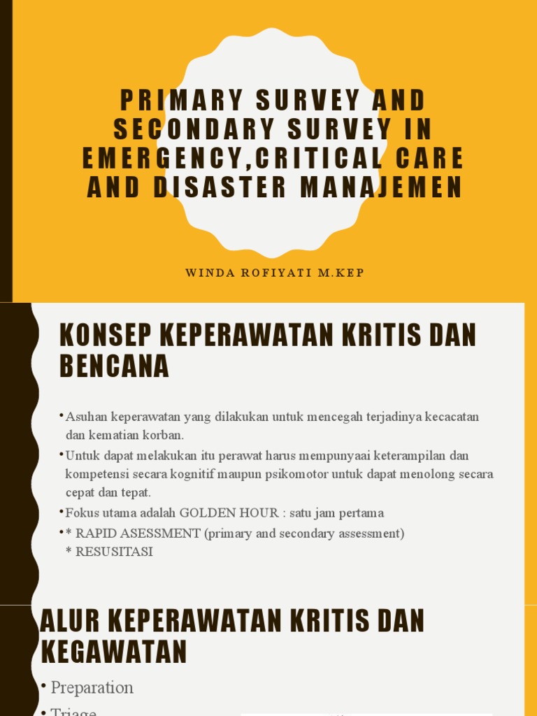 Emergency Ambulance Secondary Survey – CISHZD