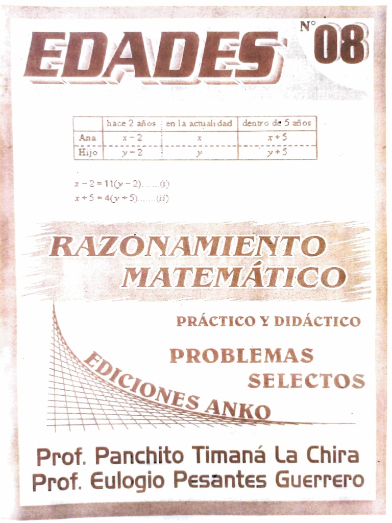 Ejercicios Resueltos de Edades - RM | PDF