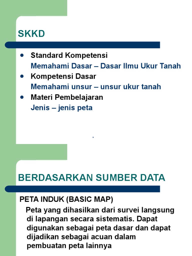 Jenis-Jenis Peta dalam Ilmu Ukur Tanah | PDF