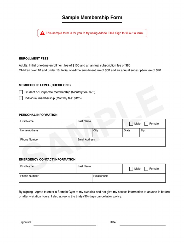 Sample Form | PDF