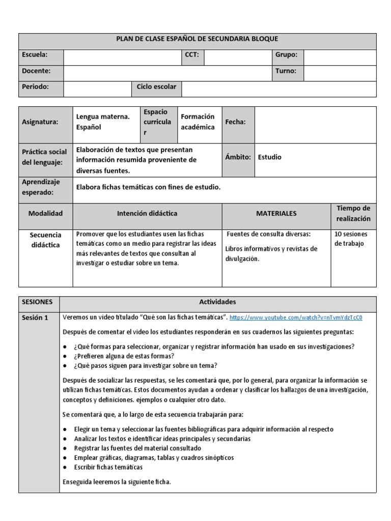 3 Elabora Fichas Temáticas Con Fines de Estudio | PDF