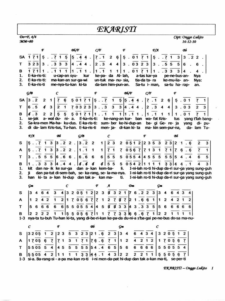 3 Ekaristi Onggo | PDF