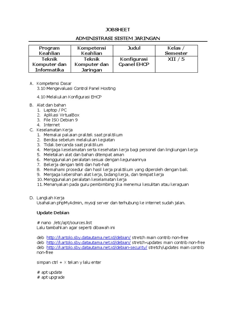 Jobsheet 1 | PDF