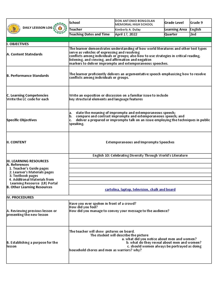 English Dll3 | PDF | Learning | Teaching Method