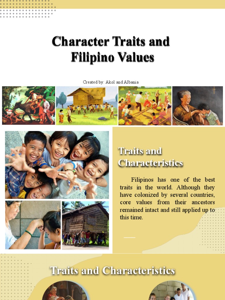 Character Traits and Filipino Values | PDF | Philippines | Psychology