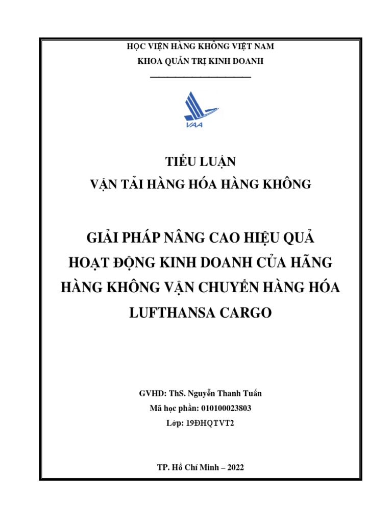 VTHH - Lufthansa Cargo | PDF