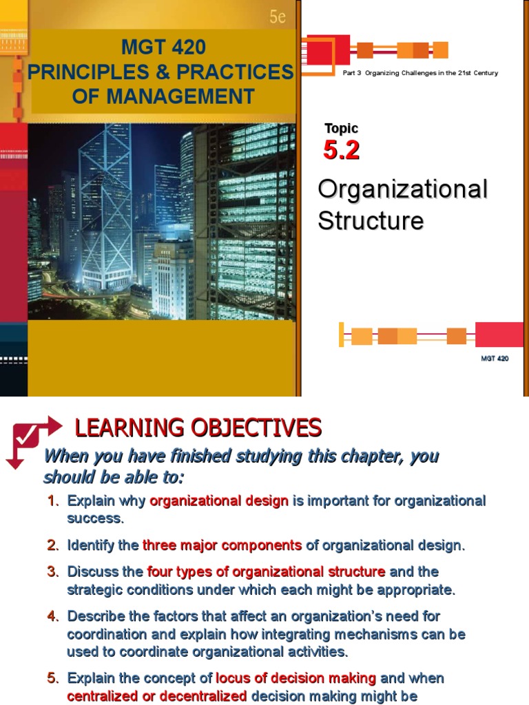 Topic 5.2 Organizational Structure | PDF