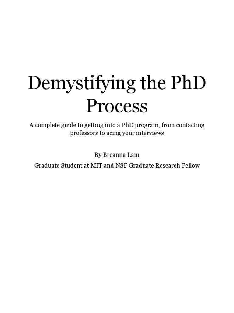 Demystifying The Phd Process Download Free Pdf Cost Of Living