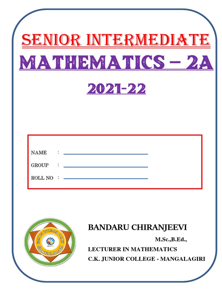 Mathematics 2A IMP QUESTIONS | PDF | Quadratic Equation | Polynomial