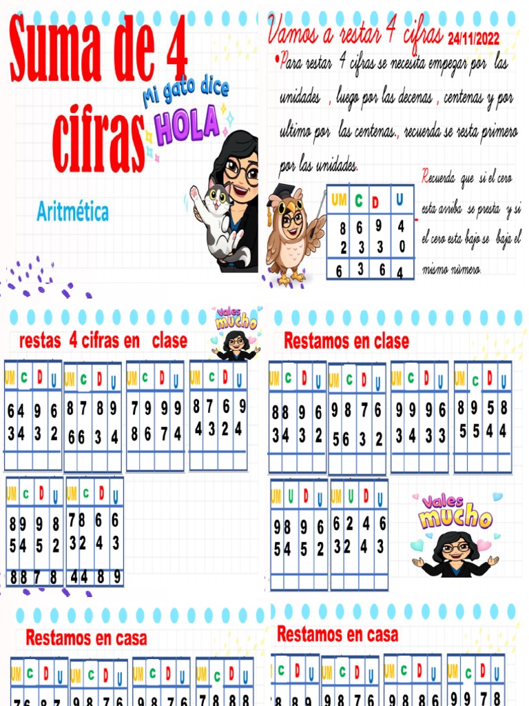 Restas de 4 Cifras | PDF