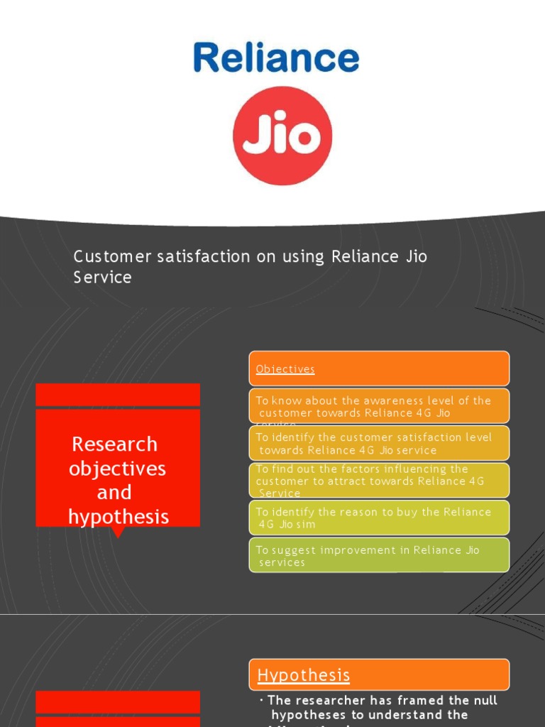 Customer Satisfaction Reliance Jio Service | PDF | Hypothesis | Computing
