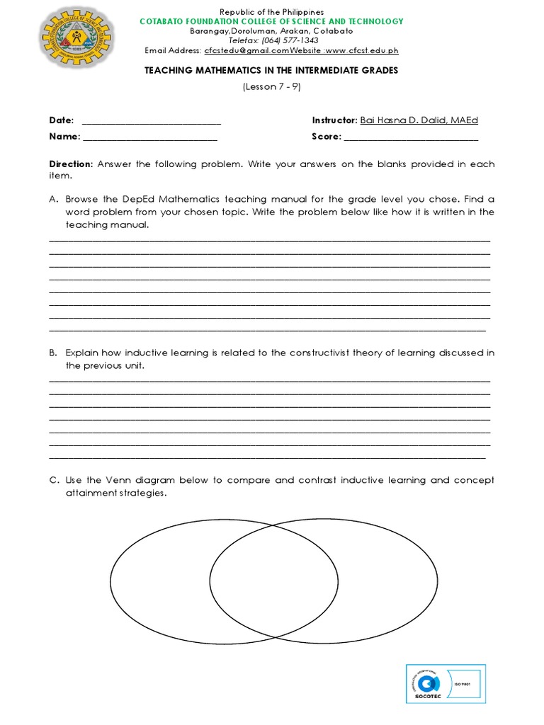 Bainaot Abdul Sumael - Lesson 7 - 9 | PDF | Pedagogy | Teaching