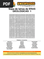 Sopa de Letras de Desastres Naturales - 20 | PDF