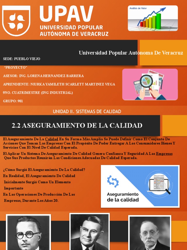 Proyecto Unidad II Sistemas de Calidad | PDF | Calidad (comercial ...