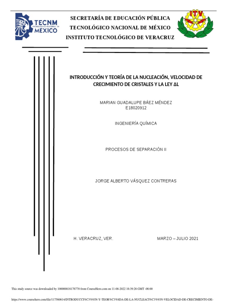 Nucleación y Crecimiento de Cristales | PDF | Crecimiento cristalino ...