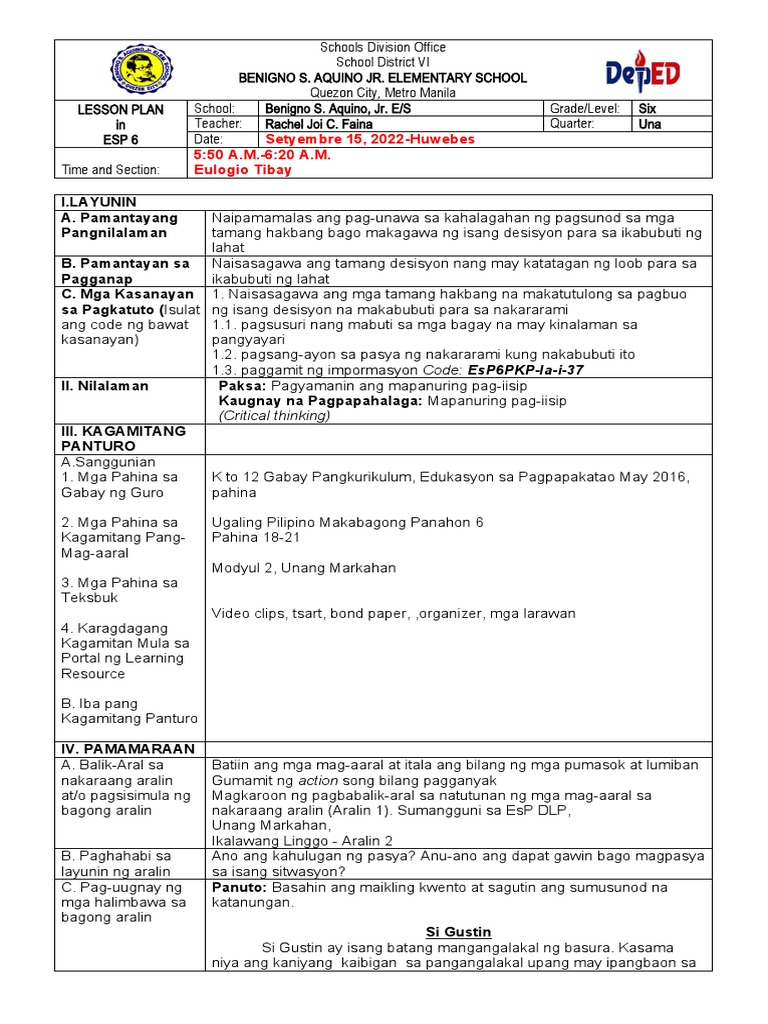 DLP-Sept 15-ESP | PDF