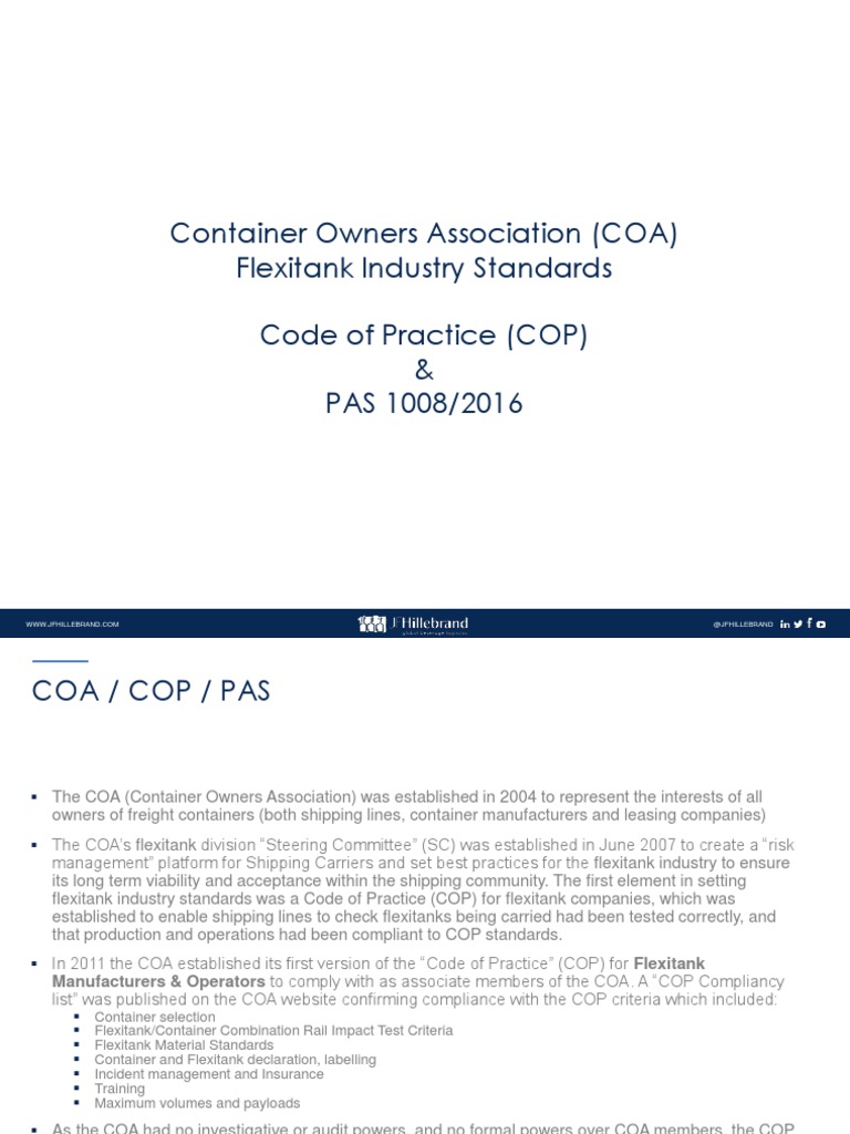 Trans Ocean Code of Practice COA PAS1008 2018 | PDF | Business