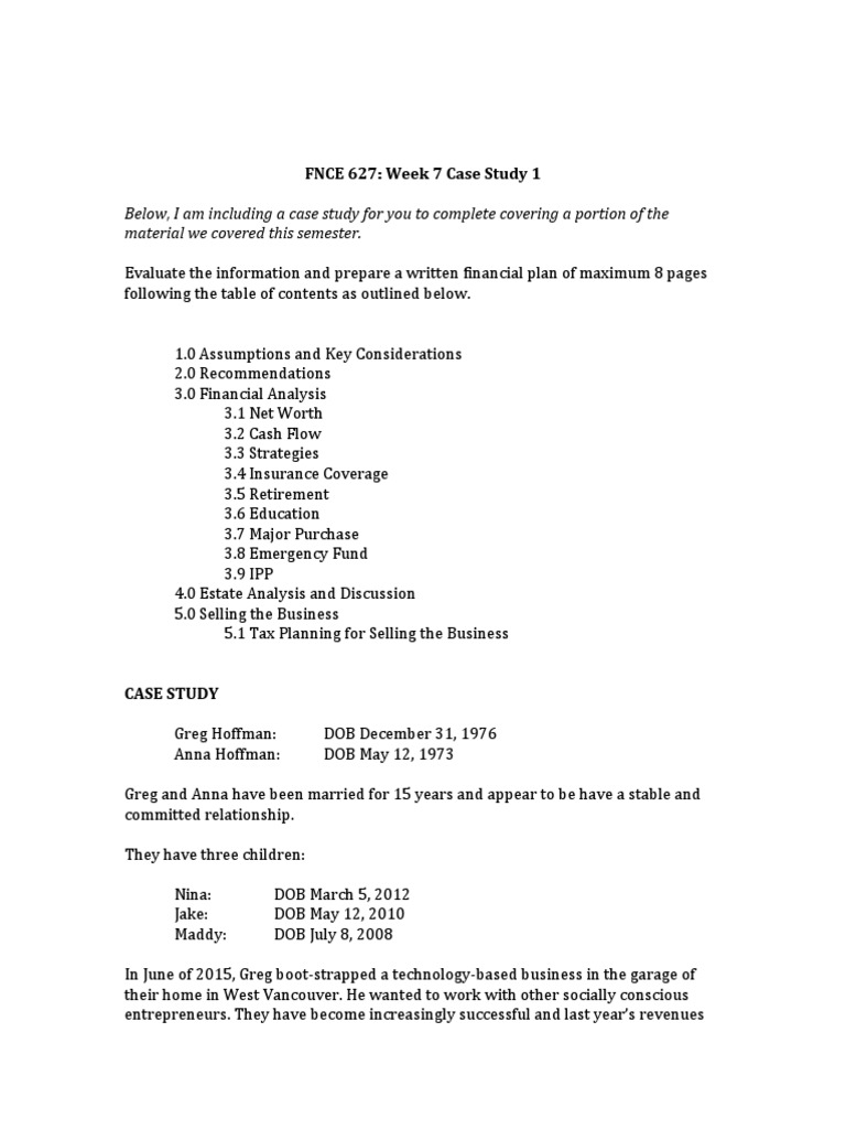 Week 7 Case Study 1 | PDF