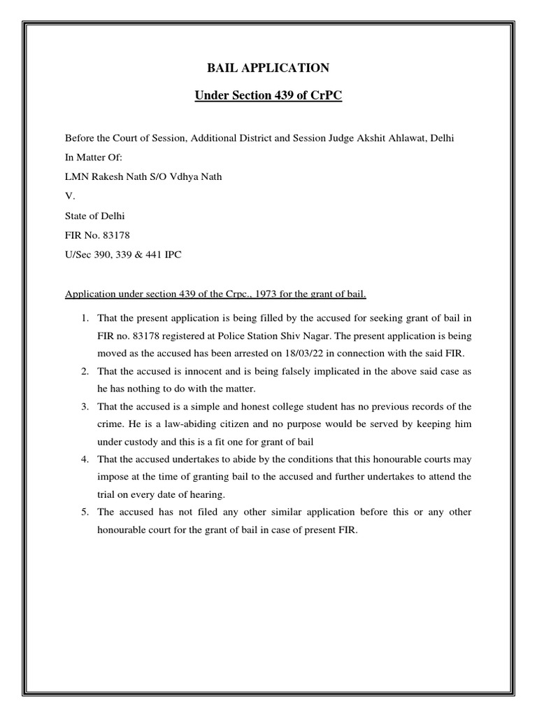 Bail Application... | PDF