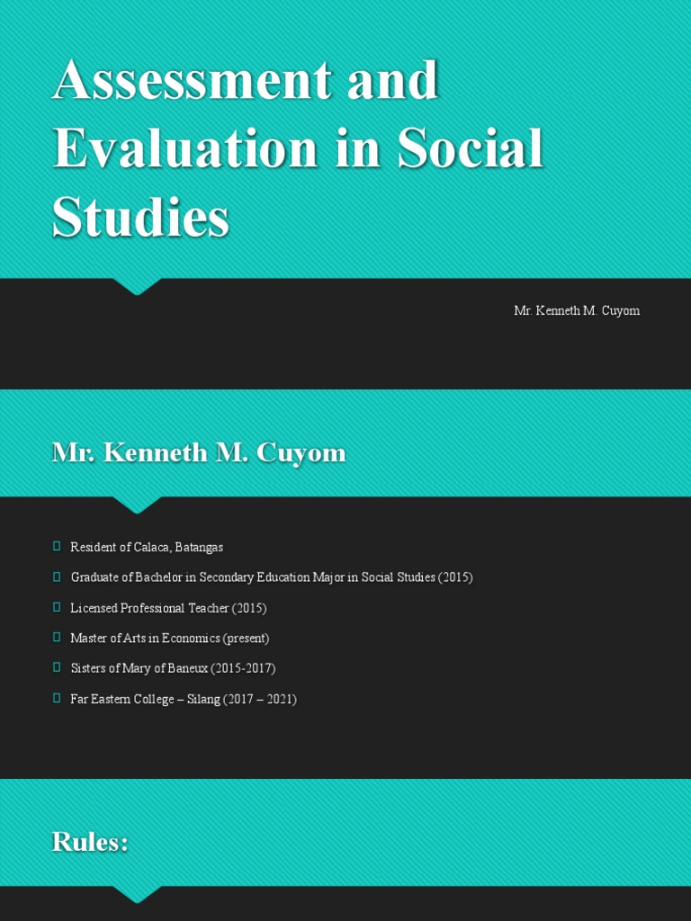 Assessment and Evaluation in Social Studies - SC1 | PDF | Educational ...