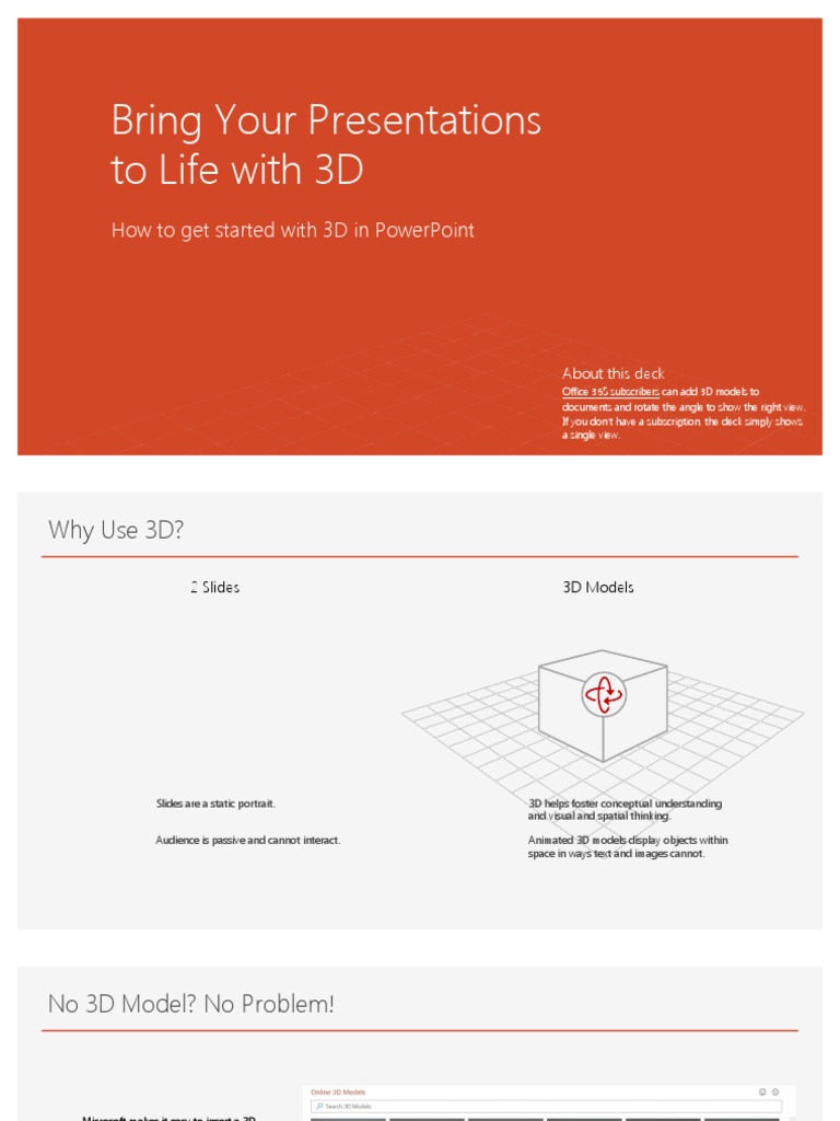 Bring Your Presentations To Life With 3D | PDF | 3 D Computer Graphics | Microsoft Power Point