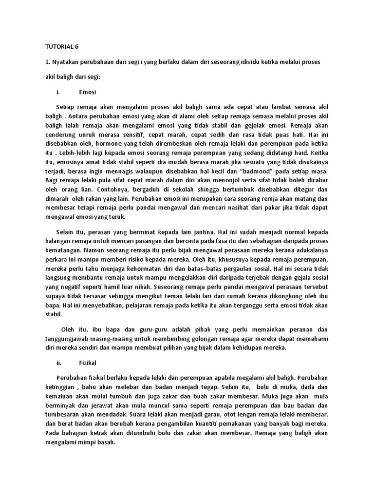 Soalan PKES3013 Akil Baligh | PDF