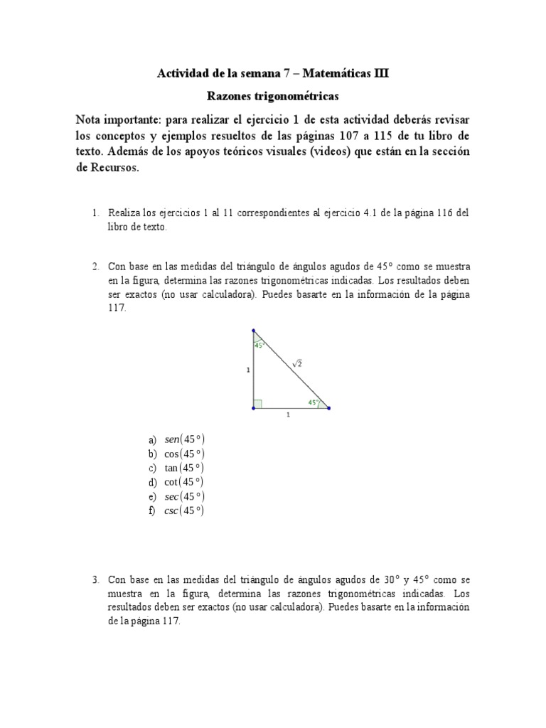 Actividadsemana7 Mate3 | PDF | Métodos y materiales de enseñanza | Ciencia y matemáticas