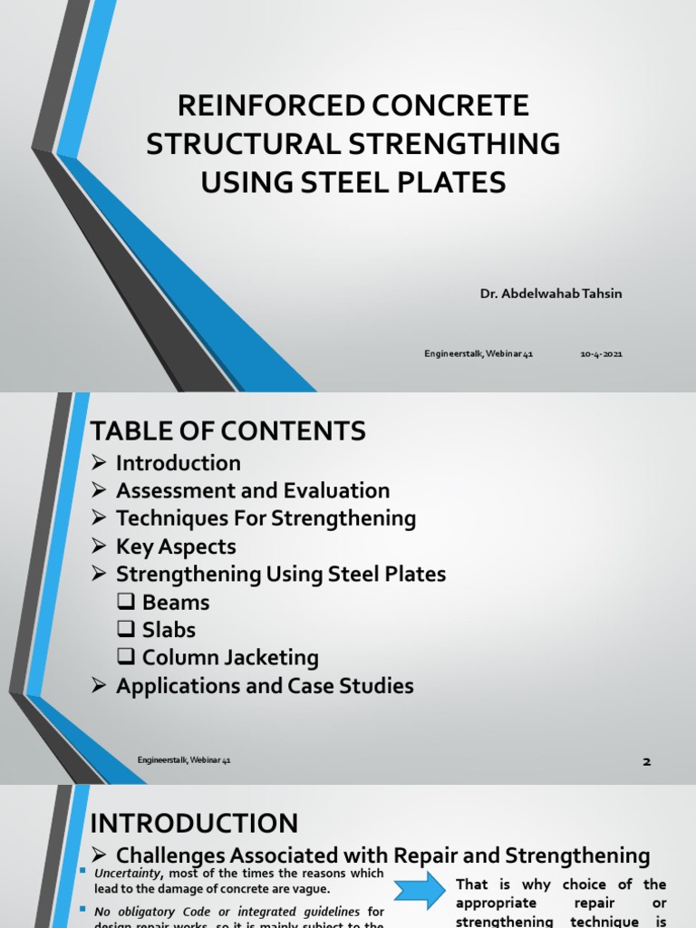 Final 10-4-21 Presentaion Strengthen Steel Jacketing | PDF | Composite ...