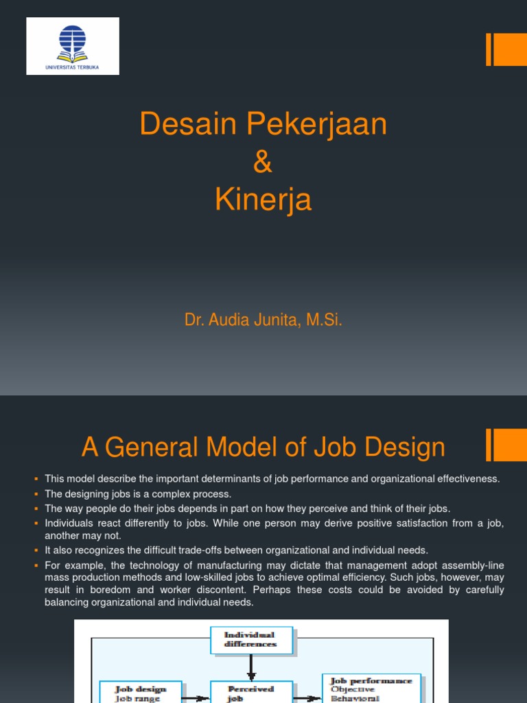 Job Design Performance | PDF | Job Satisfaction | Motivational