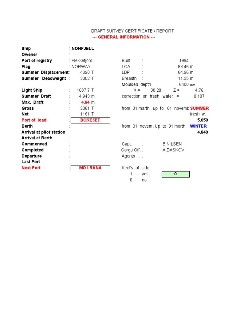 Stability Calculation | PDF | Shipping | Ships